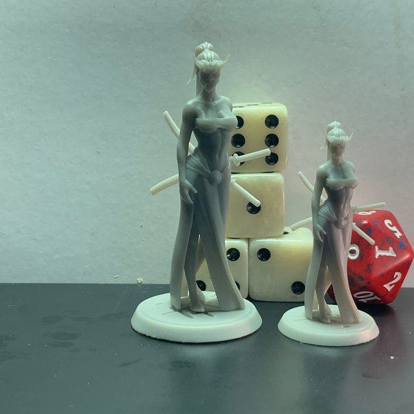 Female Oni Samurai Miniature Fighter Warrior Mini Dungeons and Dragons ...