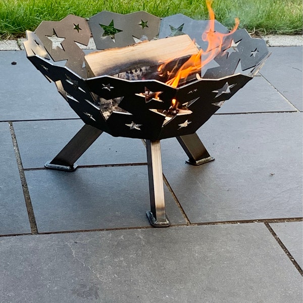 Fire Pit Star Design Hand Made Fully Welded Firepit - Etsy