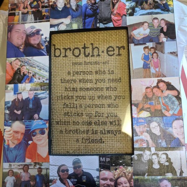 Brother Gift, Quote, Hero Brother Quote, Gift for Brother, Personalized ...