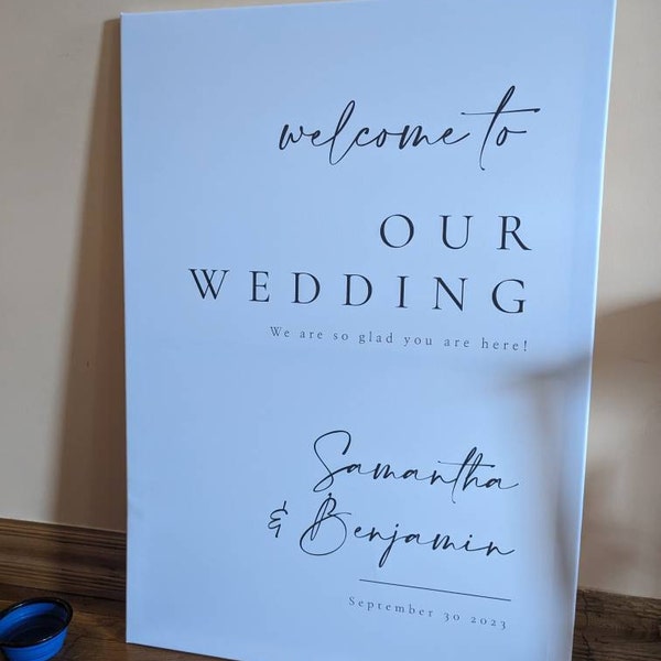 Wedding Welcome Sign, Wedding Sign, Welcome to Our Wedding Sign ...