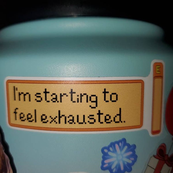 Stardew Valley Stickers, Feel Exhausted, -sticker, Stardew Valley ...