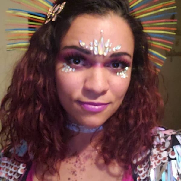 Neon Goddess Glow in the Dark Colorful Neon Crown Performers Rave ...