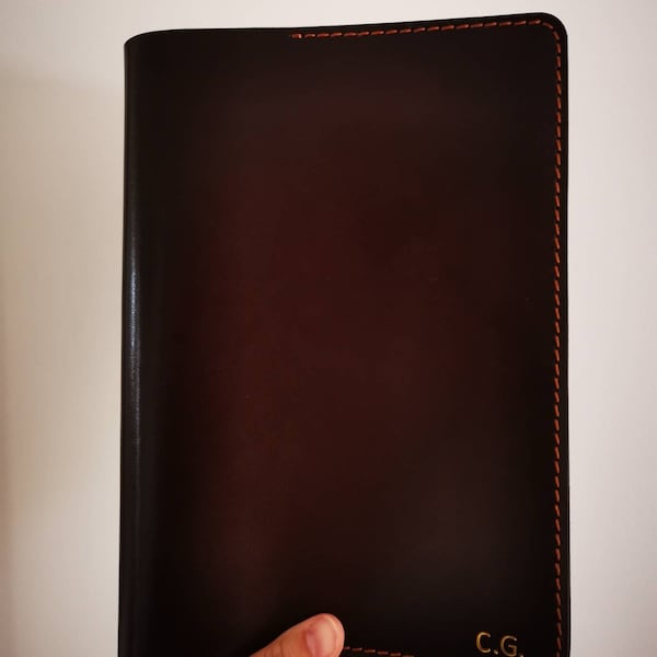 Custom Made Leather Book Cover: Personalized Full Grain Cow Hide - Etsy UK