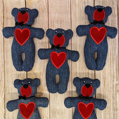 Embroidered Memory Patch Heart: Pre-made Memorial Patch for Pillows ...