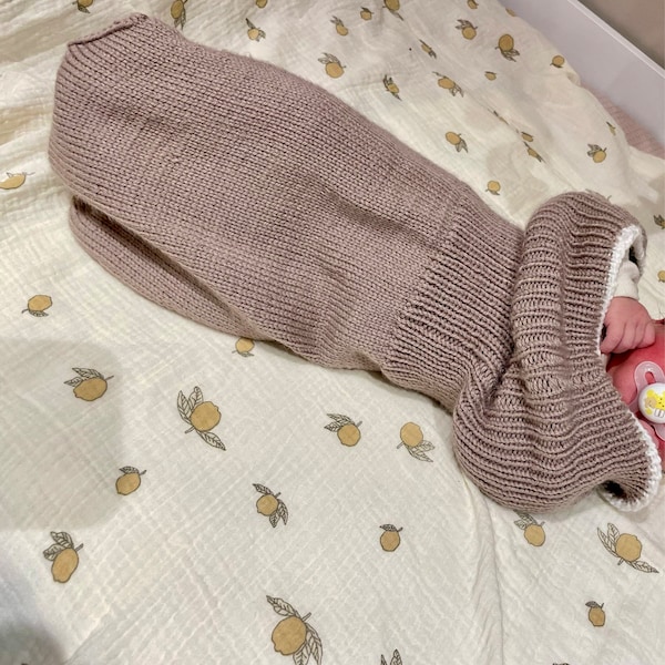 Knitting Pattern Baby Swaddle Wrap Bag | Sleeping Sack Bag | Cocoon for ...