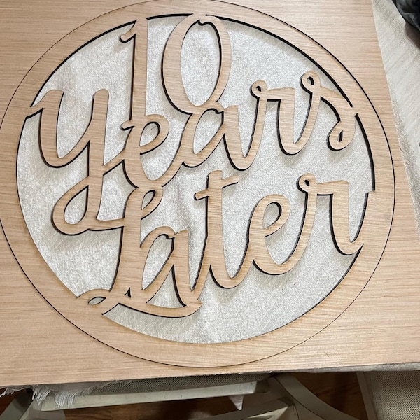 10th Anniversary Sign: Unfinished Baltic Birch Wood, 17.5" - Etsy