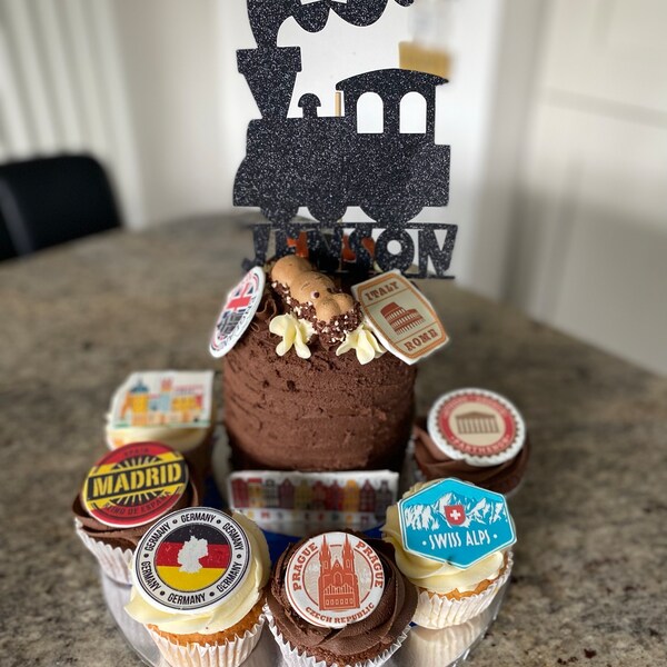 Custom Train Cake Topper, Personalized Birthday Cake Topper, Any Age ...