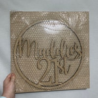 Personalised Twenty First 21st Custom Name Any Age Birthday Wooden Hoop ...