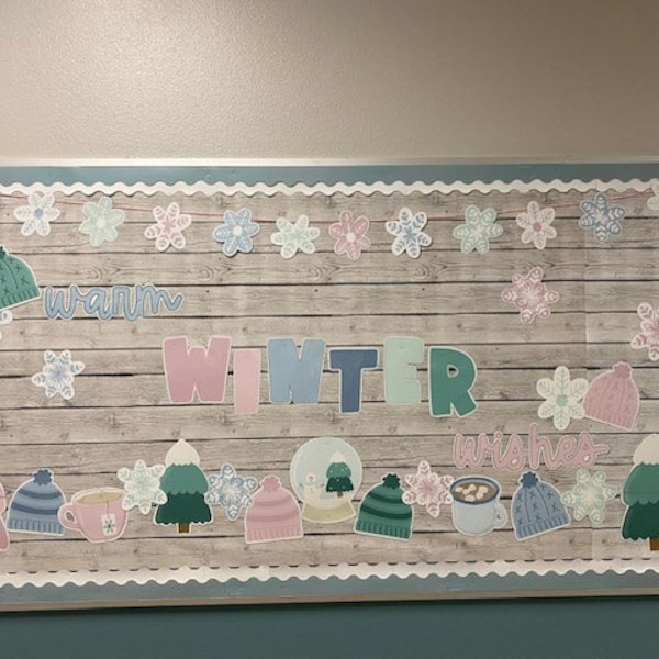 Winter Bulletin Board Kit | January Bulletin Board | Winter/holiday ...