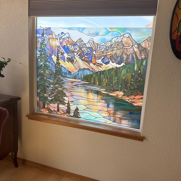 Stained Glass Premium Window Film, Custom Size, Frosted - Banff ...
