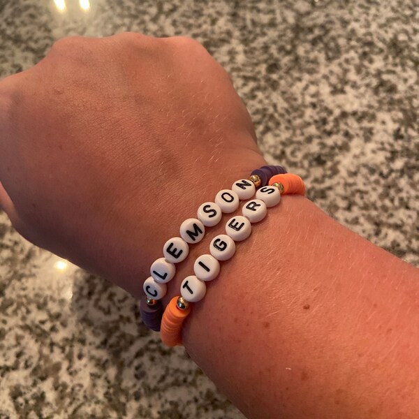 Clemson Gameday Bracelet Stack, Clemson Graduation Gifts for Her ...