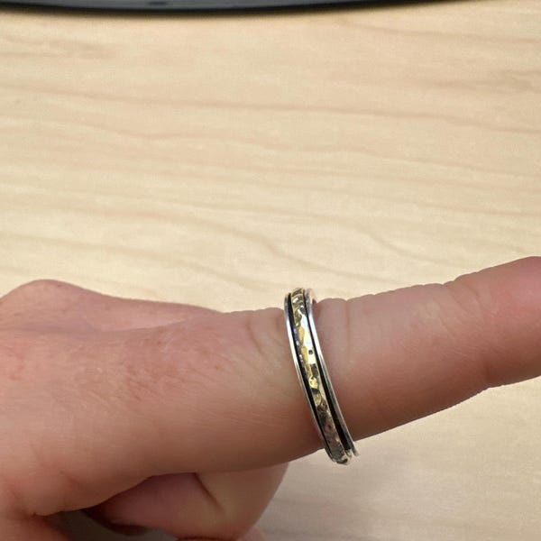 Fausta Spinner Ring, Handmade, 925 Sterling Silver, Handmade Anxiety ...