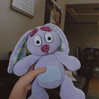 Floppy Bunny From Bluey Velvet Crochet Handmade Stuffed Animal - Etsy