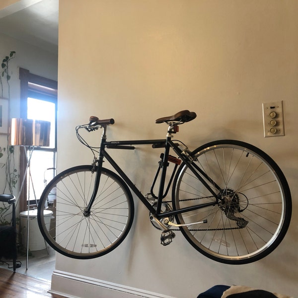 Wall Bike Storage. Simple Modern Minimalist Wooden Bicycle Rack ...