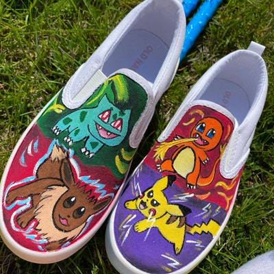 Pokemon Painted Shoes - Etsy