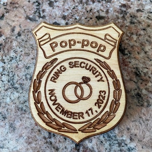 Ring Security Badge, Ring Bearer Badge, Ring Bearer Security Badge ...