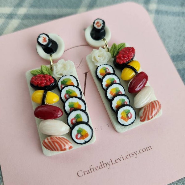 Granny Square Dangle Polymer Clay Earrings | Bright Spring Color Block ...