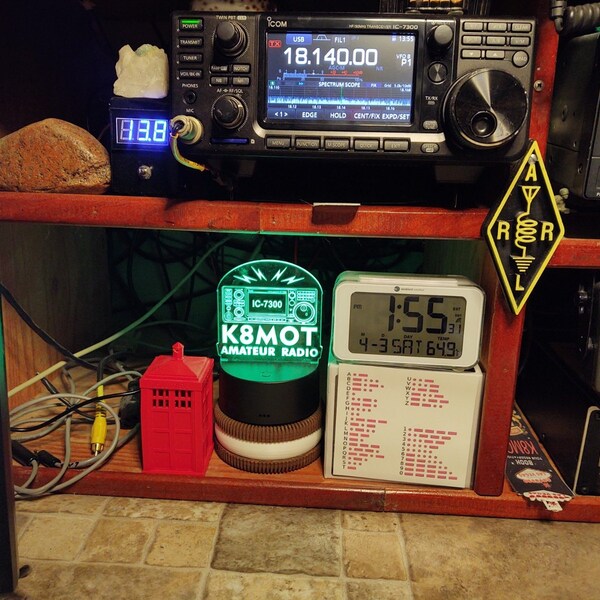 Icom IC-7300 Lighted Ham Radio Callsign Display LED Amateur Radio N0W ...