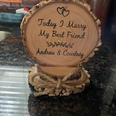 Rustic Wedding Cake Topper, Best Friend Topper, Personalized Cake ...