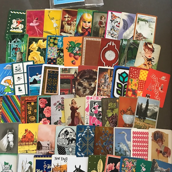 Vintage Playing Cards - Assorted Set of 50 - Vintage Cards, Vintage ...