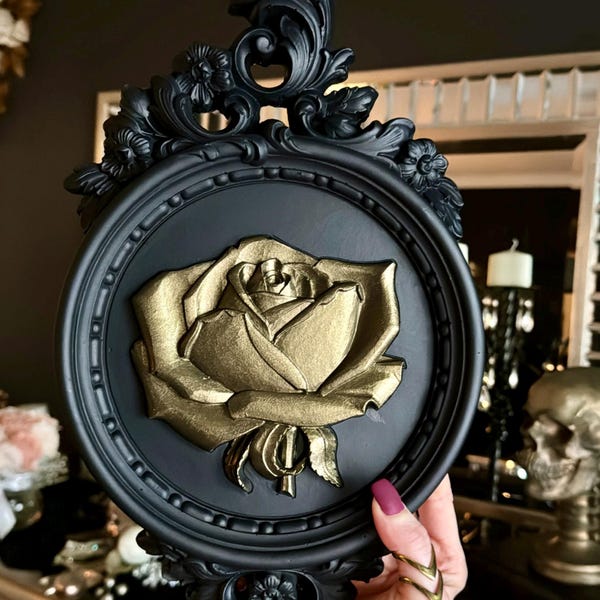 Handmade Ornate Oval Plaster Snake Serpent Frame With Baphomet goth ...