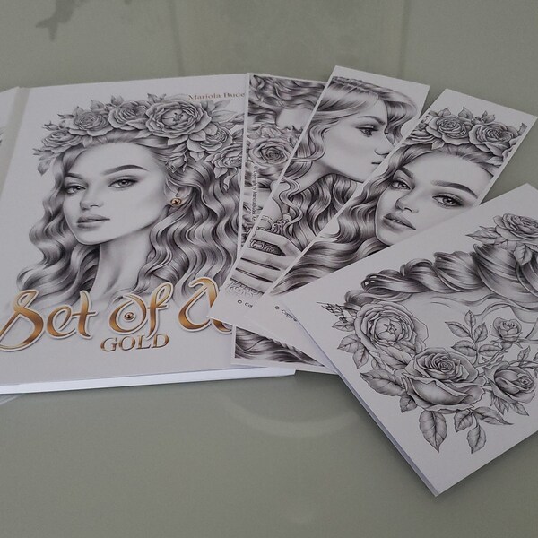 Set of Art GOLD Mariola Budek Coloring Book Kids Colouring 24 Page ...