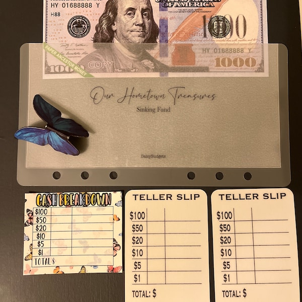 A6/A7 Matte Vellum Laminated Cash Envelopes (cursive Font) - Etsy