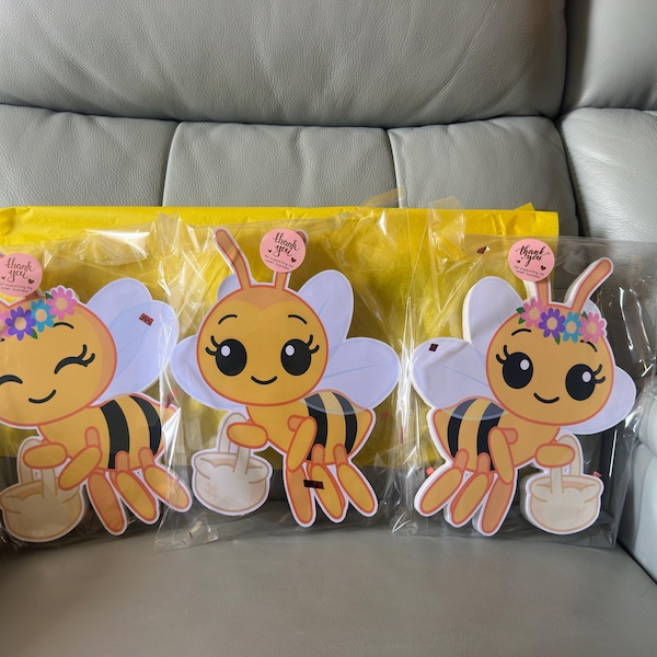 Bee, Cutouts, Cut Out, Party Props, Party Centerpieces, Abejita Plim ...