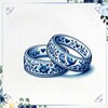 Wedding, Wedding Ring, Tile, Delft Blue, Delft Blue Tile, Wall Art ...