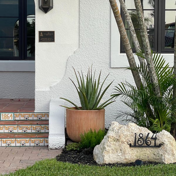 8'' Large Metal House Numbers. Hand Forged Iron House Number. 8 Inch ...