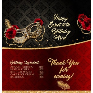 Roaring 20's Party Candy Bar Wrapper With the Martini Glasses or ...