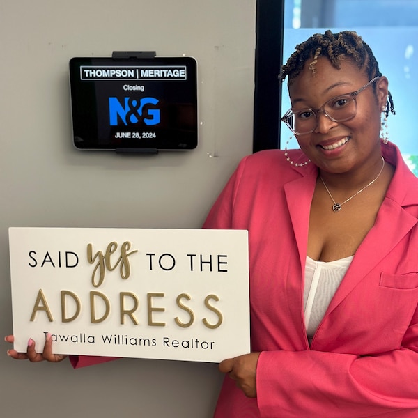 Personalized Said Yes to the Address Sign, Realtor Sign, Real Estate ...