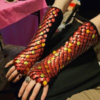Scale Maille Armor Dragonhide Knitted Gauntlets Bronze - Etsy