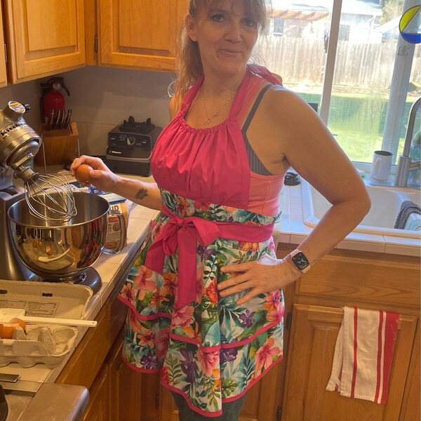 Womens Cherry Apron Personalized T For Wife Girlfriend Retro Apron With Pockets Custom