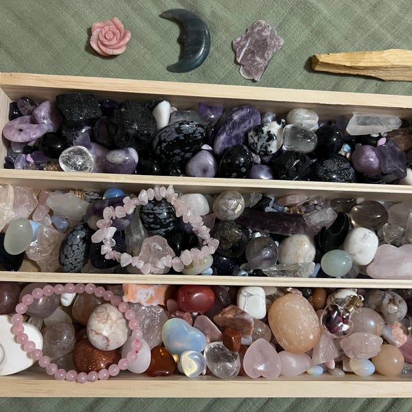 Full Moon Crystal Confetti Mystery Scoop Crystal Dip - Etsy