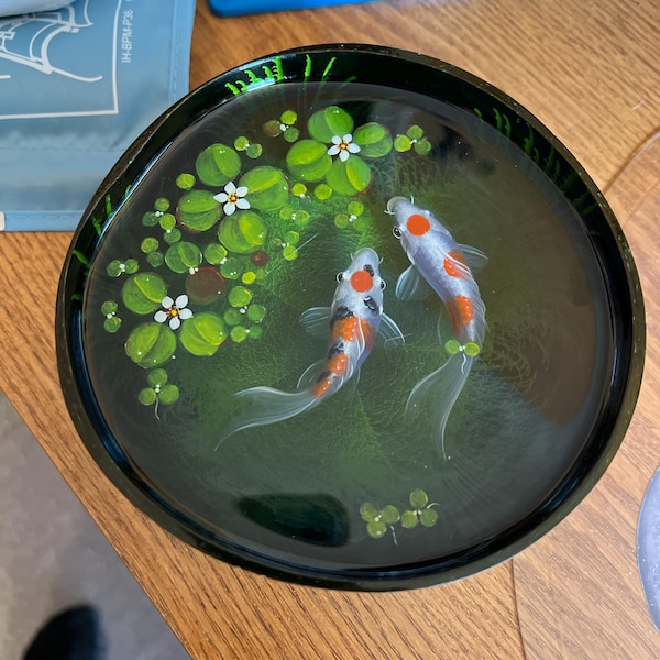 Epoxy Aquarium, 3D Epoxy Resin Painting Koi, Aquarium Gifts, 3D Arts ...