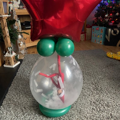 Personalised Elf Arrival Balloon Kit ELF BALLOON Elf POP Balloon - Etsy