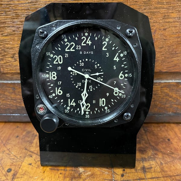 Aircraft Clock Stand,su Mig Clock- CLOCK STAND for Vintage Military ...