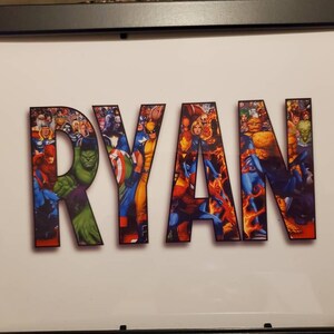 Personalised MARVEL NAME Word Art Custom Print Gift Keepsake - Etsy UK