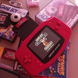 Boxy Pixel Unhinged Red Aluminium Nintendo Gameboy Advance SP GBA ...