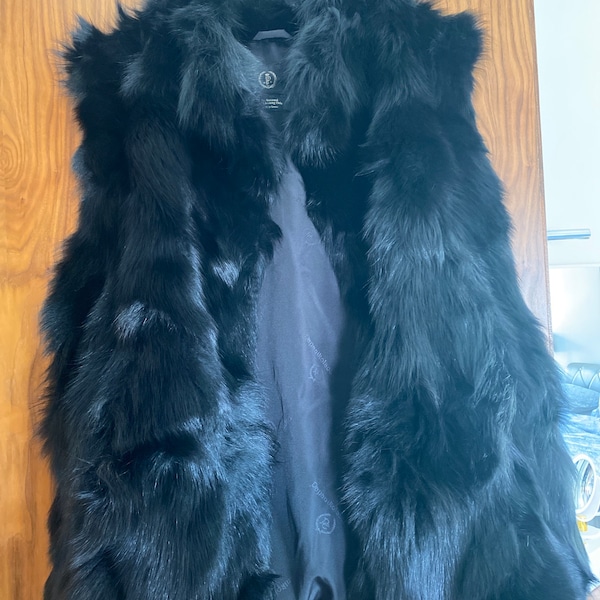 Fluffy Real Fox Fur Cape With Hood and Leather Belt. Winter Fur Cape ...