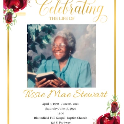 Red Roses Obituary Template Red Roses Funeral Program Funeral Program ...