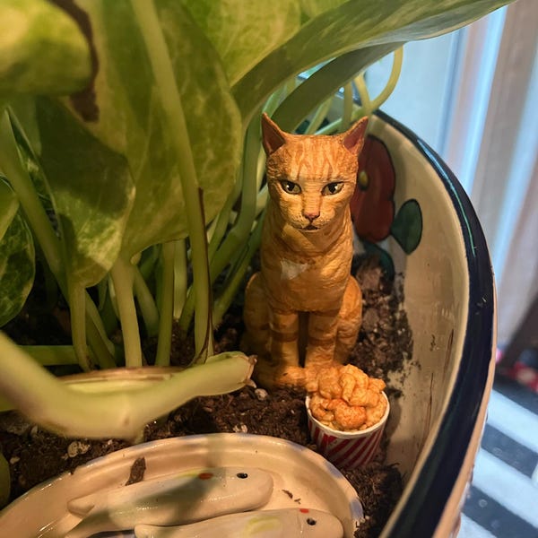 Orange Cat - Cake Topper - Personalized Painting Service - Handmade ...