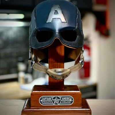 Custom CAPTAIN AMERICA Stealth HELMET Display Placard Prop Winter ...