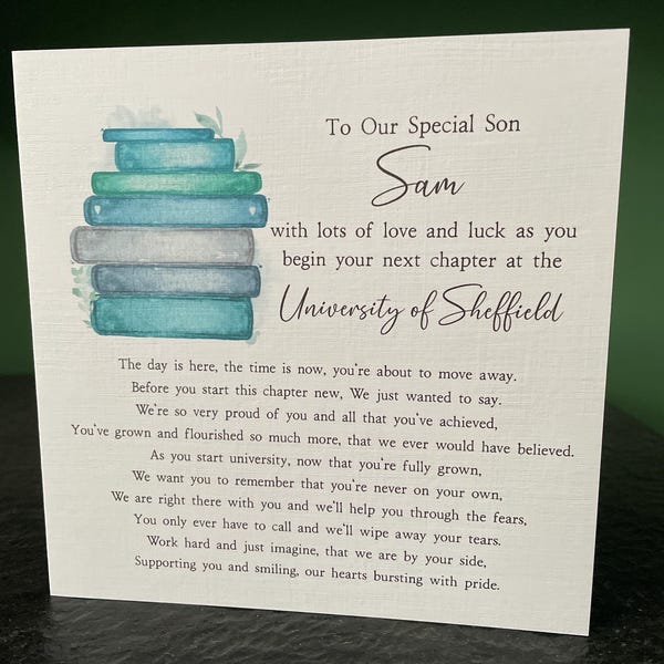 Personalised off to University Card | Good Luck at University Card ...
