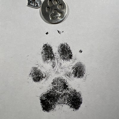 Dog Paw and Fingerprint Necklace Made From Your Dog's Actual Paw Print ...