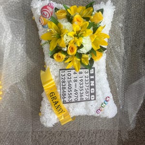 LGBT PRIDE FLAG Rainbow Funeral Memorial Tribute Artificial Flowers ...