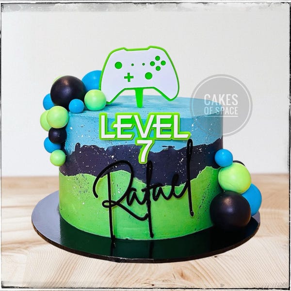 Gamer Cake Topper / Personalised Gaming Birthday Topper / Game ...