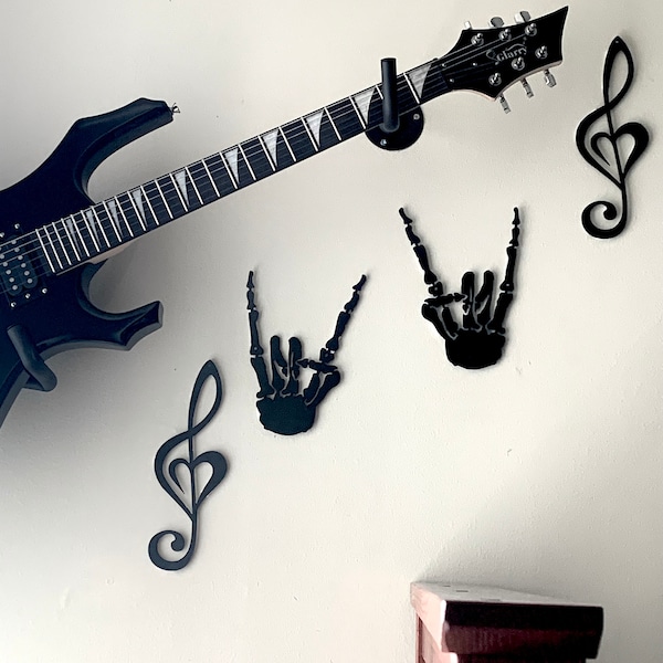 Treble Clef Heart Love Metal Music Note Wall Art Home Decor Rock ...