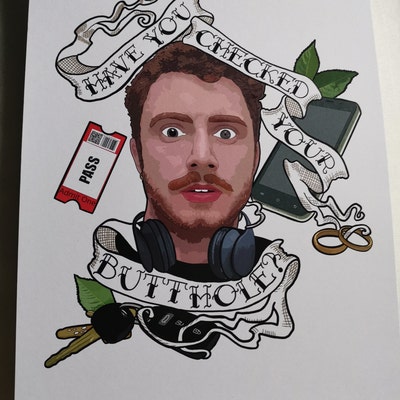 FRESH OUT of FUCKS Dark Humour Tattoo Art Print Recycled Cardstock ...